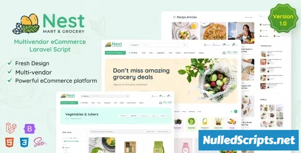 Nulled Script - Nest - Multivendor Organic & Grocery Laravel eCommerce ...