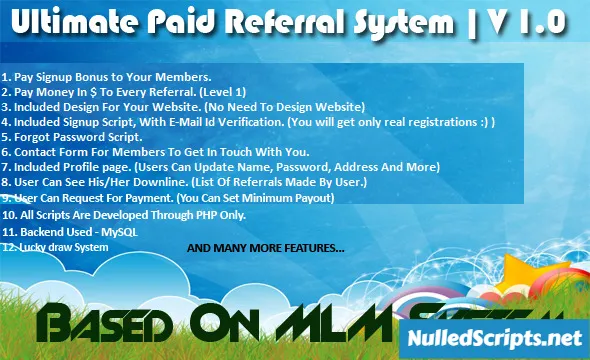Nulled Script - Ultimate Paid Referral System