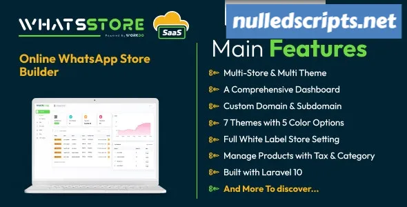 Nulled Script - WhatsStore SaaS v7.3 - Online WhatsApp Store Builder - nulled