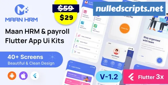 Nulled Script - Maan HRM Flutter App UI Kit (Android & iOS) v1.3