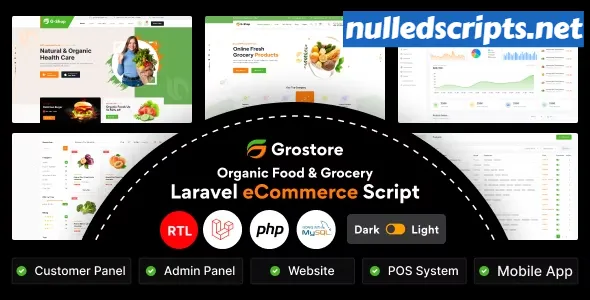 Nulled Script - GroStore v2.5.1 - Food & Grocery Laravel eCommerce with Admin Dashboard