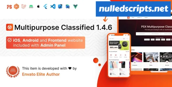 Nulled Script - PSX v1.2.1 - Multipurpose Classified Flutter App with Frontend and Admin Panel