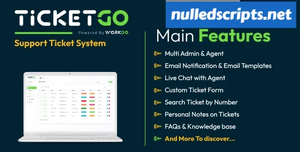 Nulled Script - TicketGo v4.0 - Support Ticket System - nulled